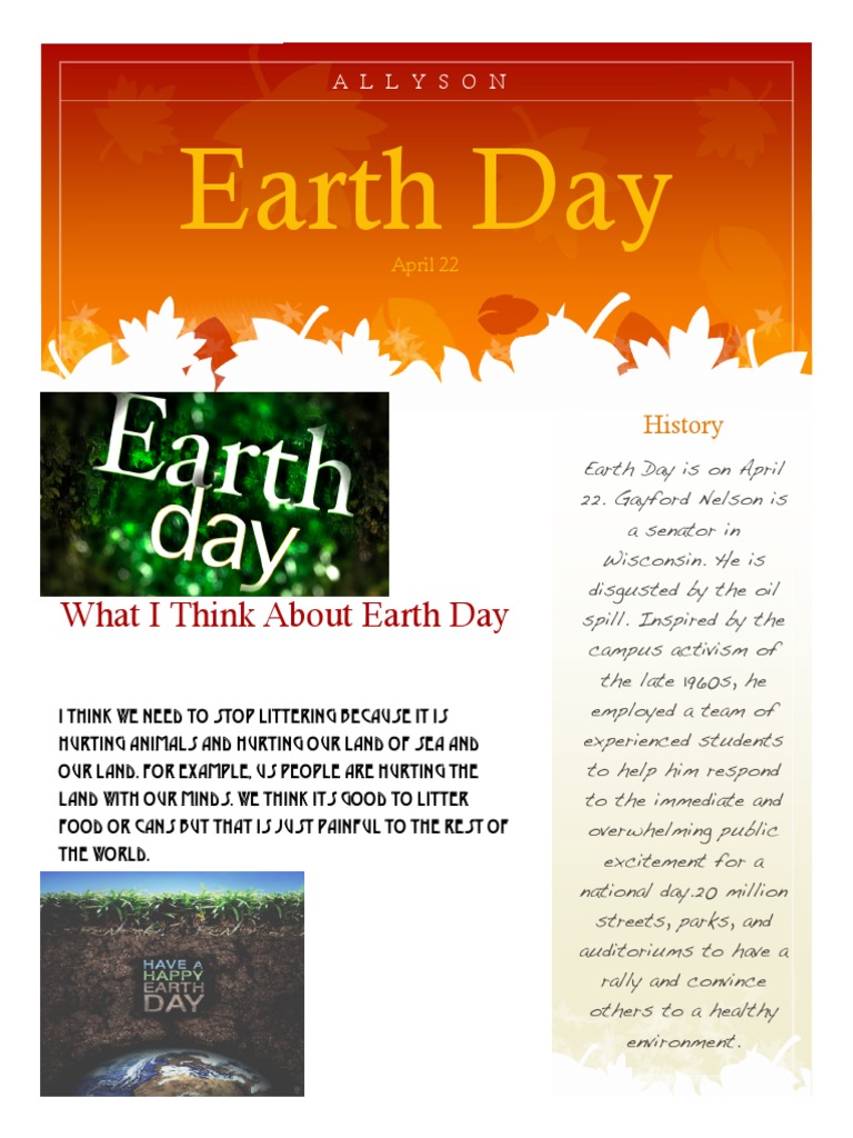 Earth Day History and Importance | PDF