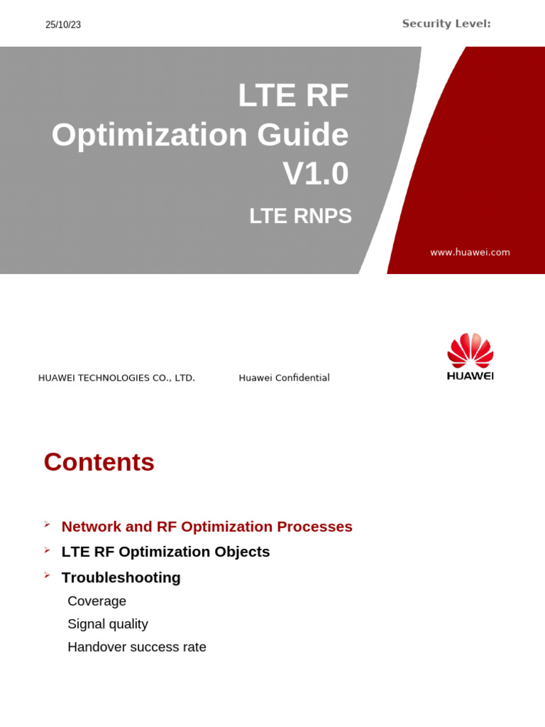 LTE Optimization | PDF | Antenna (Radio) | Lte (Telecommunication)
