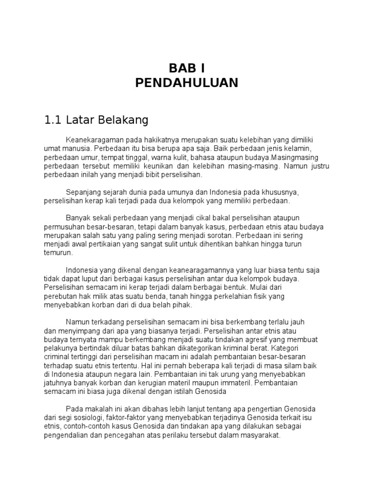Makalah Genosida | PDF | Ilmu Sosial