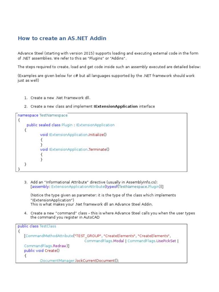 How To Create An As - Net Addin | PDF | Class (Computer Programming ...