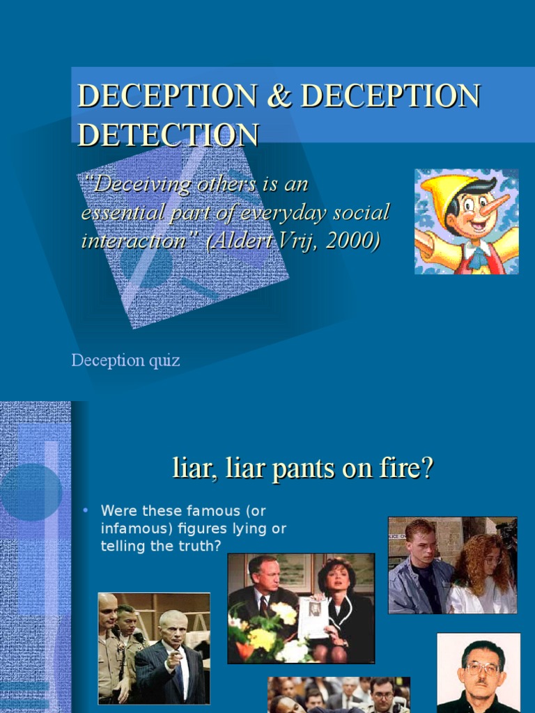 Lie Deception | PDF | Deception | Lie