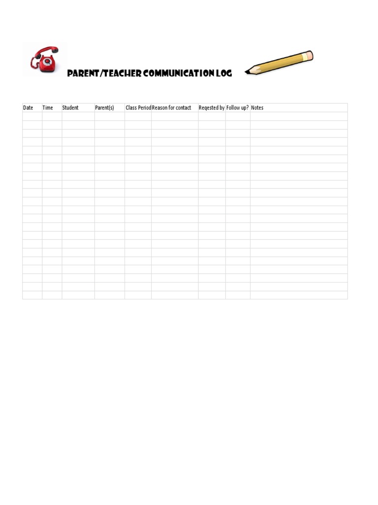 Parent Teacher Communication Log | PDF | Education Theory | Learning