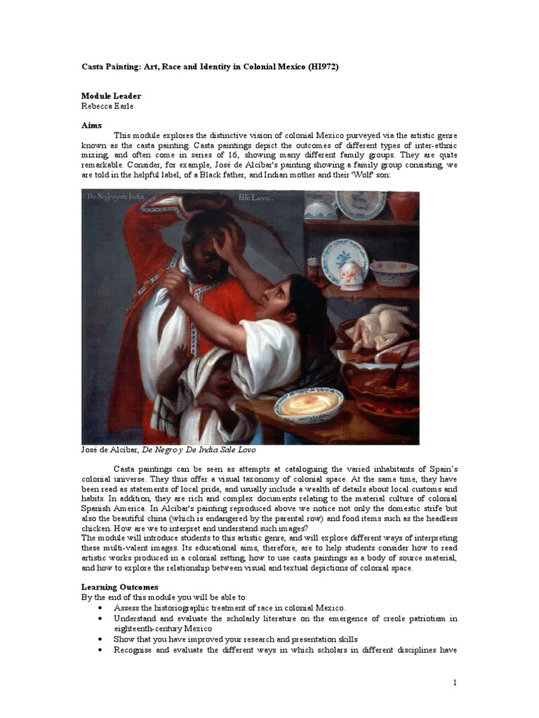 Casta Paintings in Colonial Mexico | PDF | New Spain | Mexico