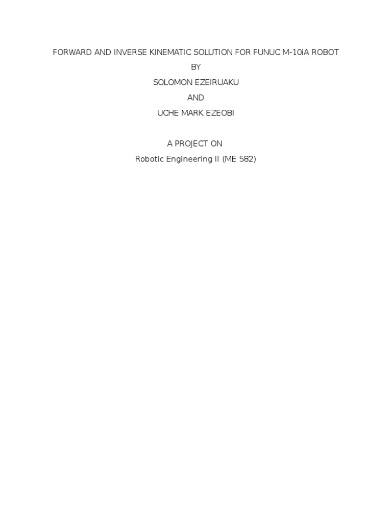 Forward and Inverse Kinematics of A 6DOF Robot | PDF | Cartesian ...