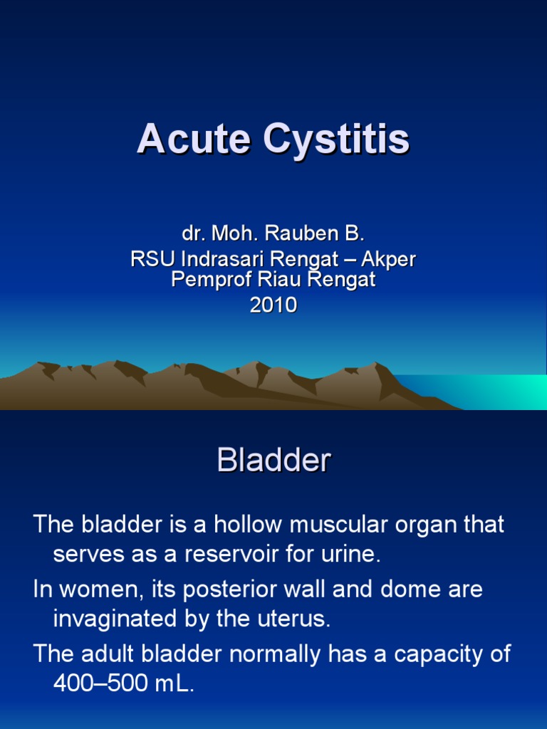 Acute Cystitis | PDF | Urinary Tract Infection | Medical Specialties