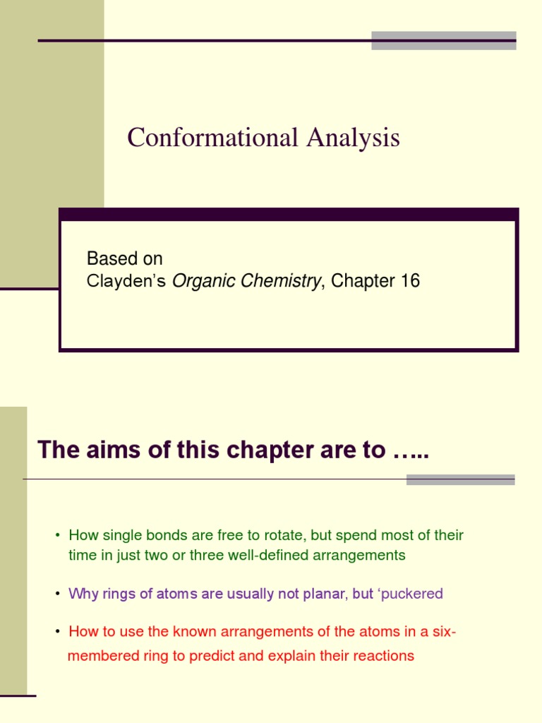 Conformational Analysis | PDF | Conformational Isomerism | Stereochemistry