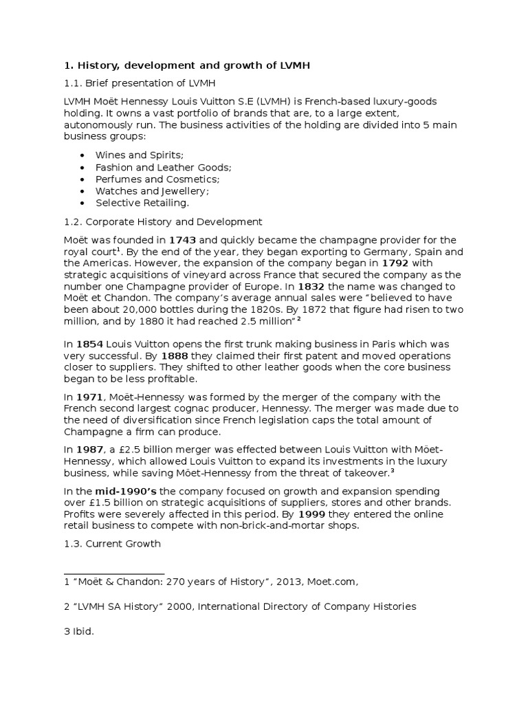 The History Development and Growth of LVMH | PDF