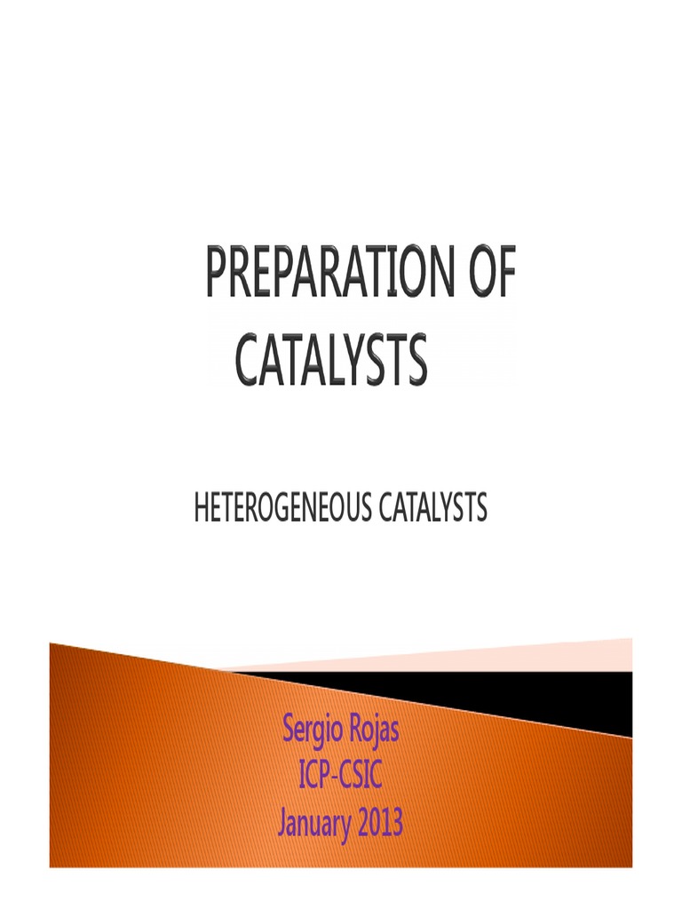 04 - Catalyst Preparation | PDF | Heterogeneous Catalysis | Catalysis