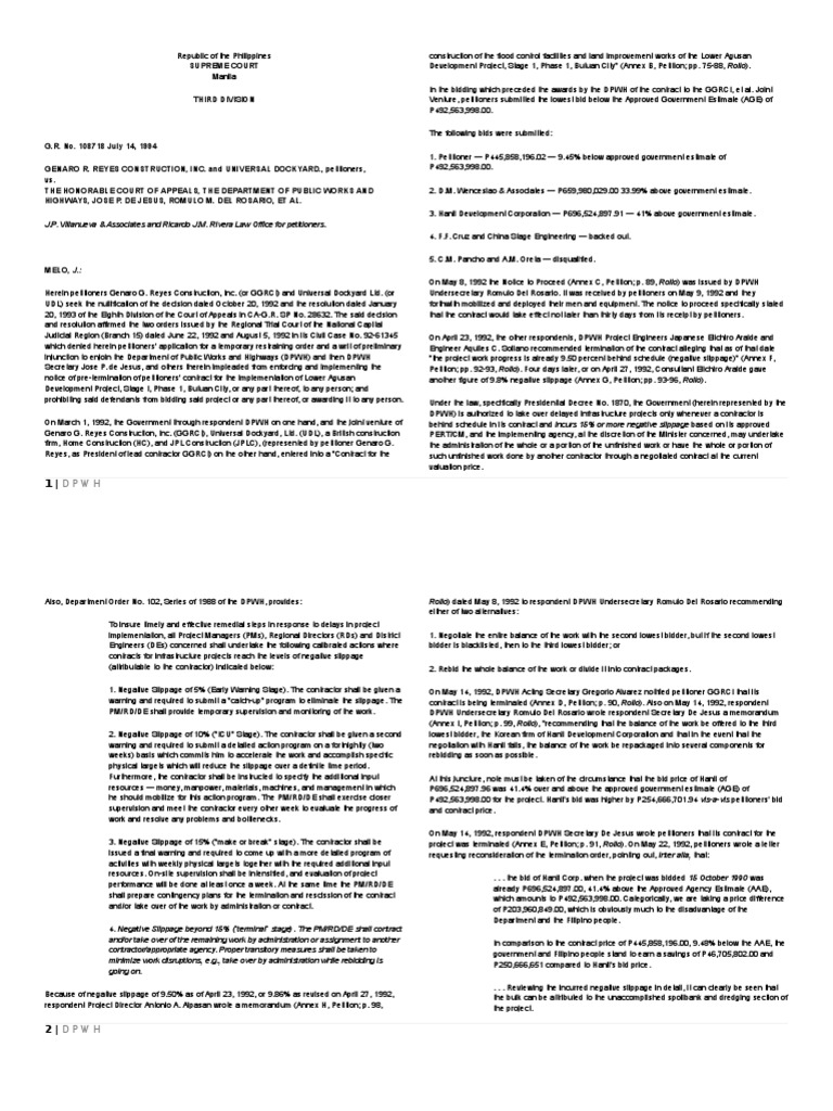 DPWH | PDF | Writ Of Prohibition | Injunction