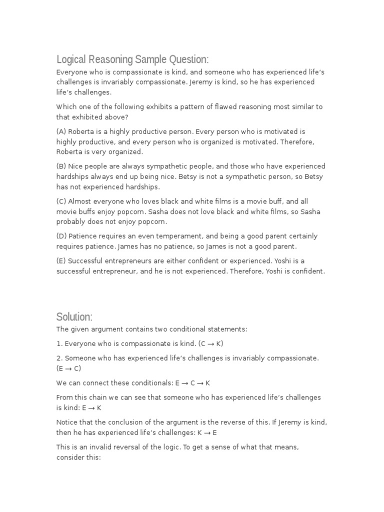 Flawed Reversal of Conditional Logic: Identifying Invalid Inferences in Logical Reasoning ...