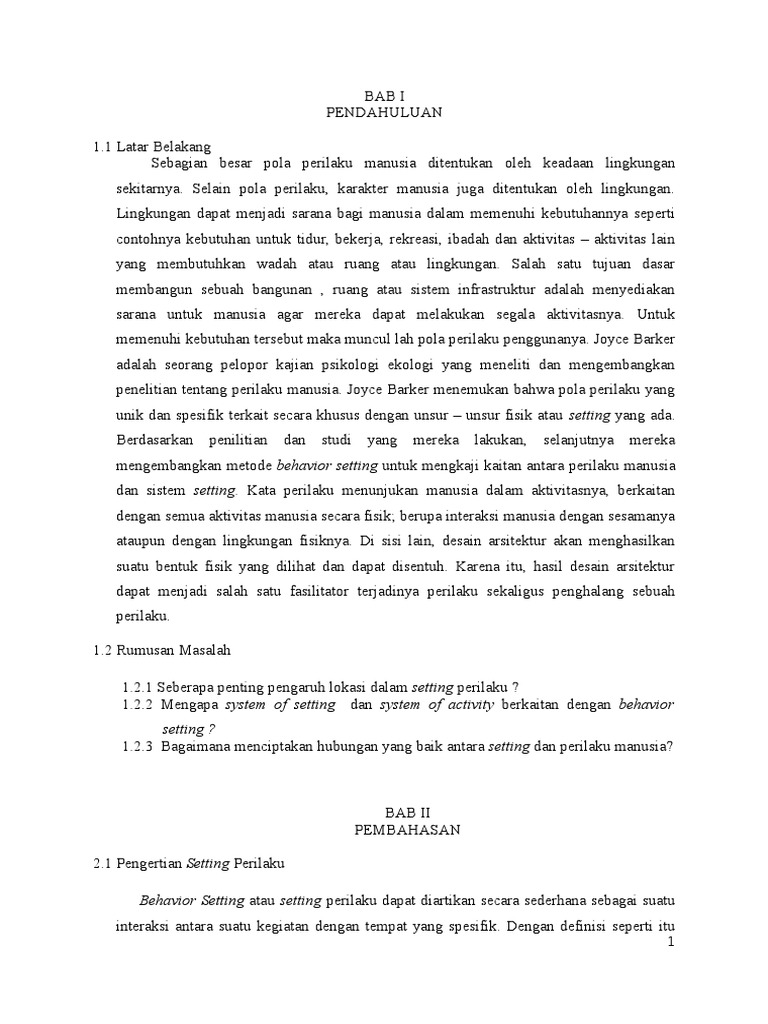 Behavior Setting Fix | PDF