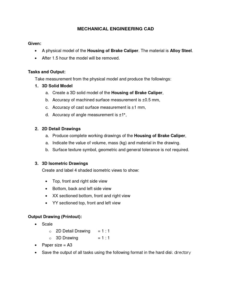Mechanical Engineering Cad: Given | PDF | Technology & Engineering