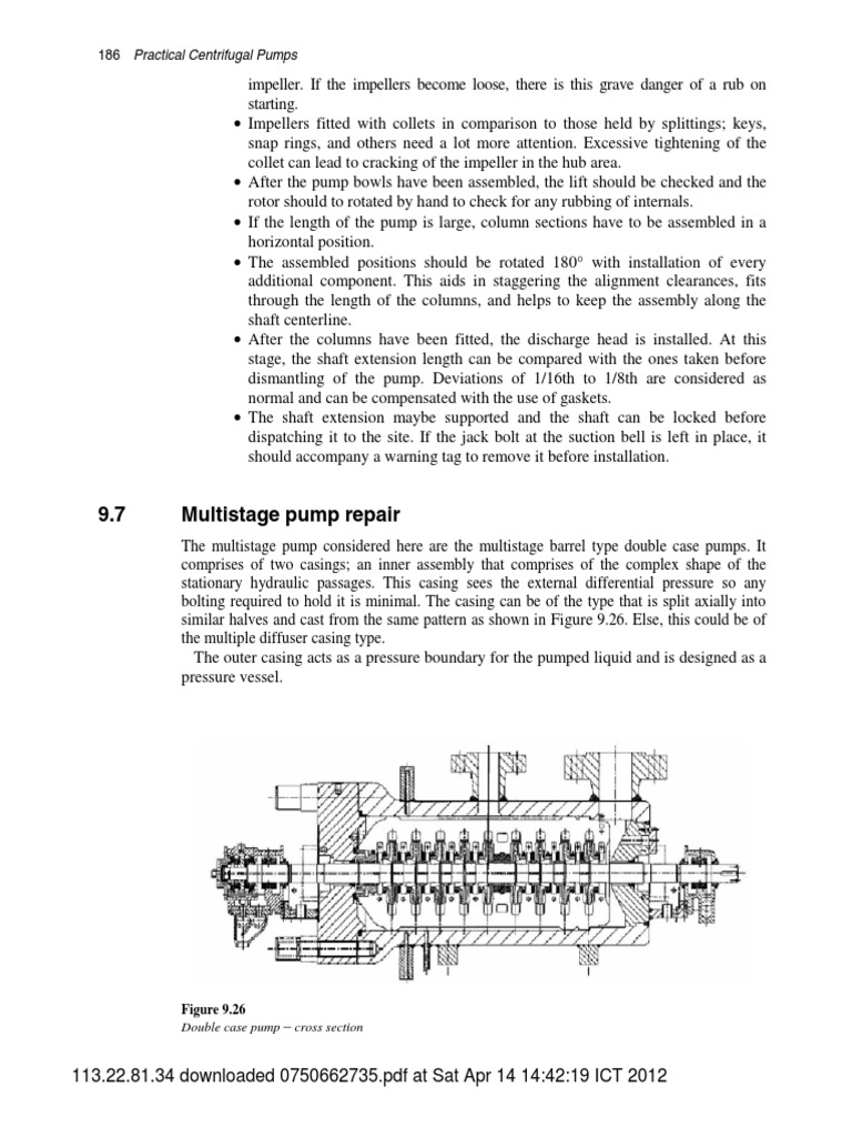 Multistage Pump Repair | PDF | Pump | Bearing (Mechanical)