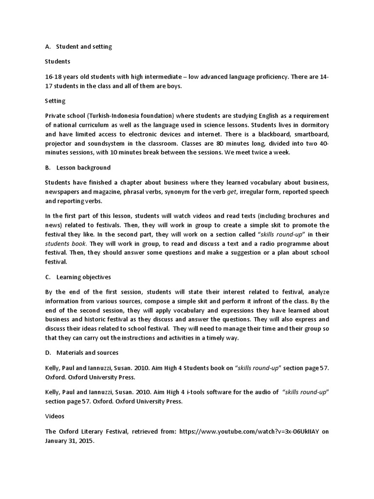 Lesson Plan Phase 2 Coursera | PDF | Reading Comprehension | Lesson Plan