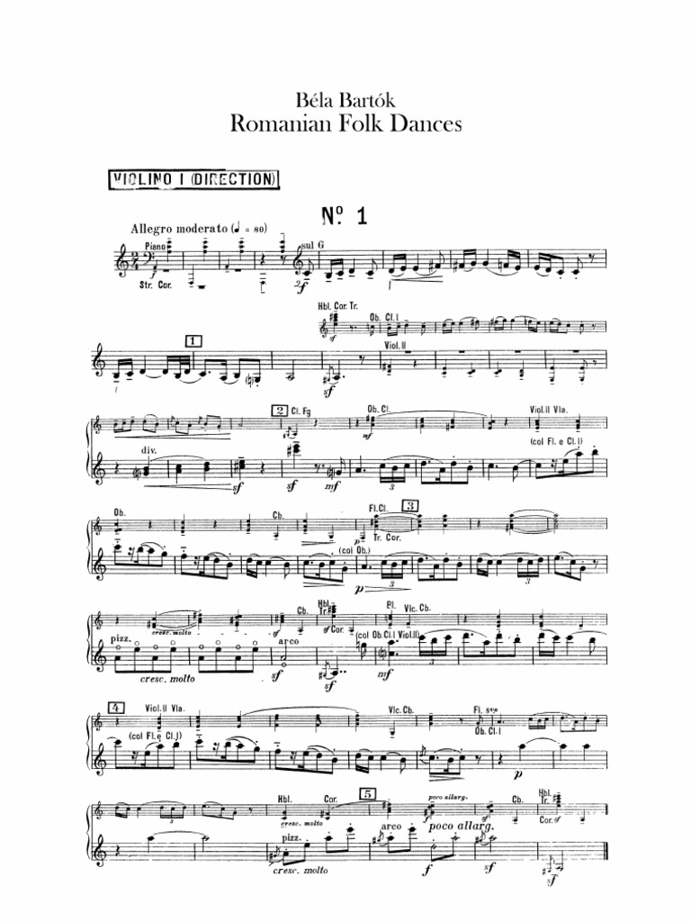 Bartok Romanian Dances Violin