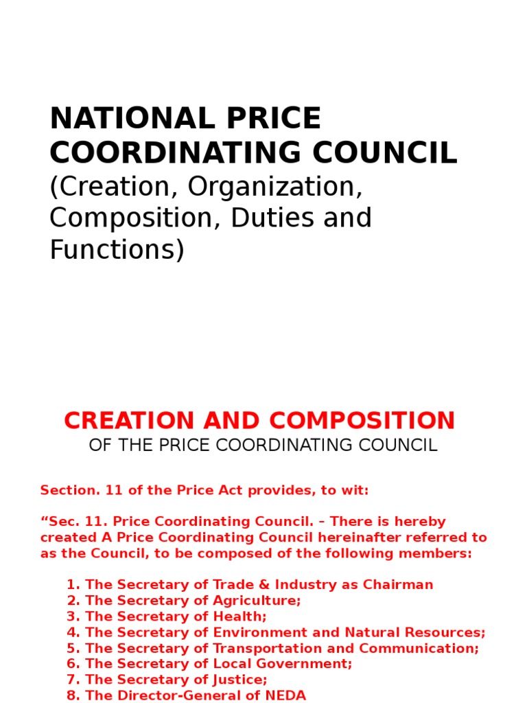 Local Price Coordinating Council | Mayor | Public Sphere