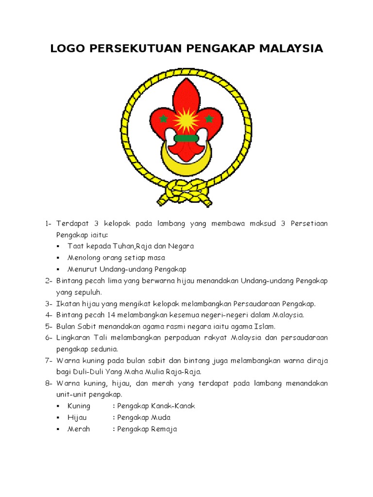 Logo Persekutuan Pengakap Malaysia | PDF