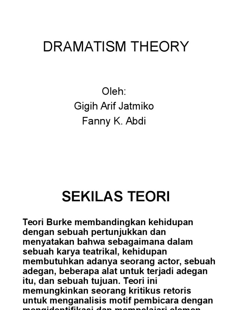 Dramatism Theory | PDF
