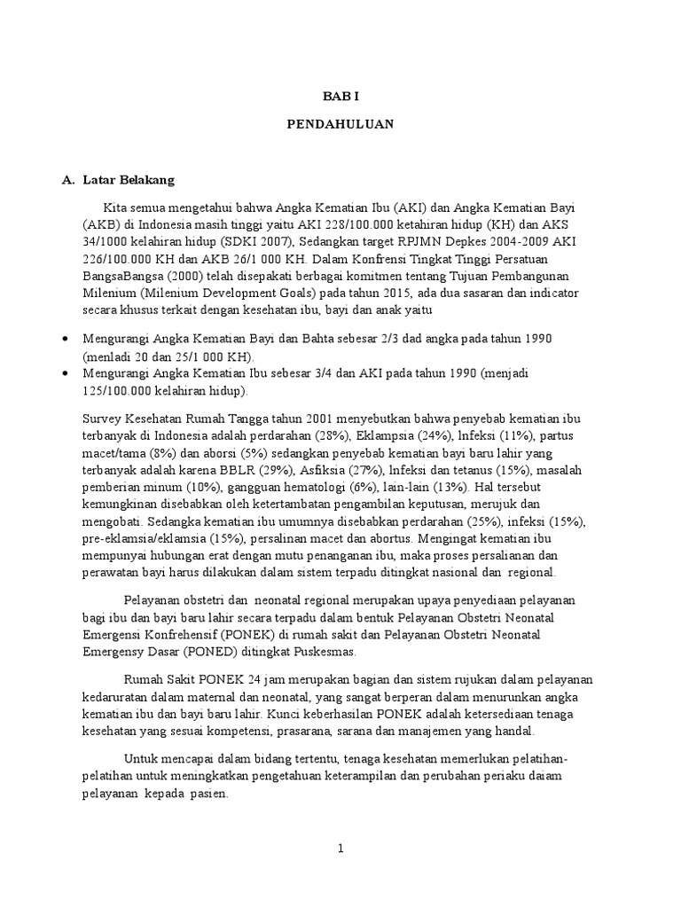 Draf Pedoman Ponek | PDF