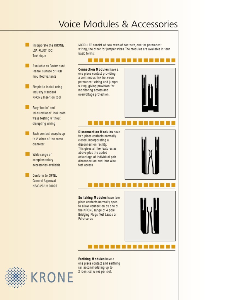 Krone Modules | Electrical Connector | Electronic Engineering