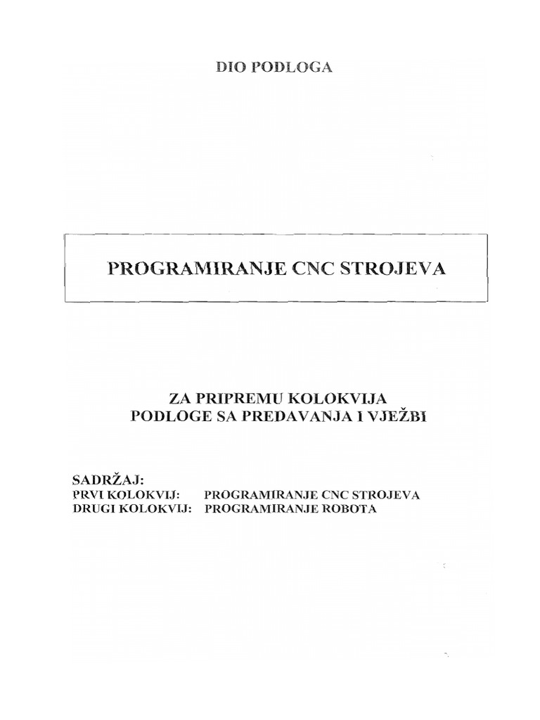 Programiranje CNC | PDF