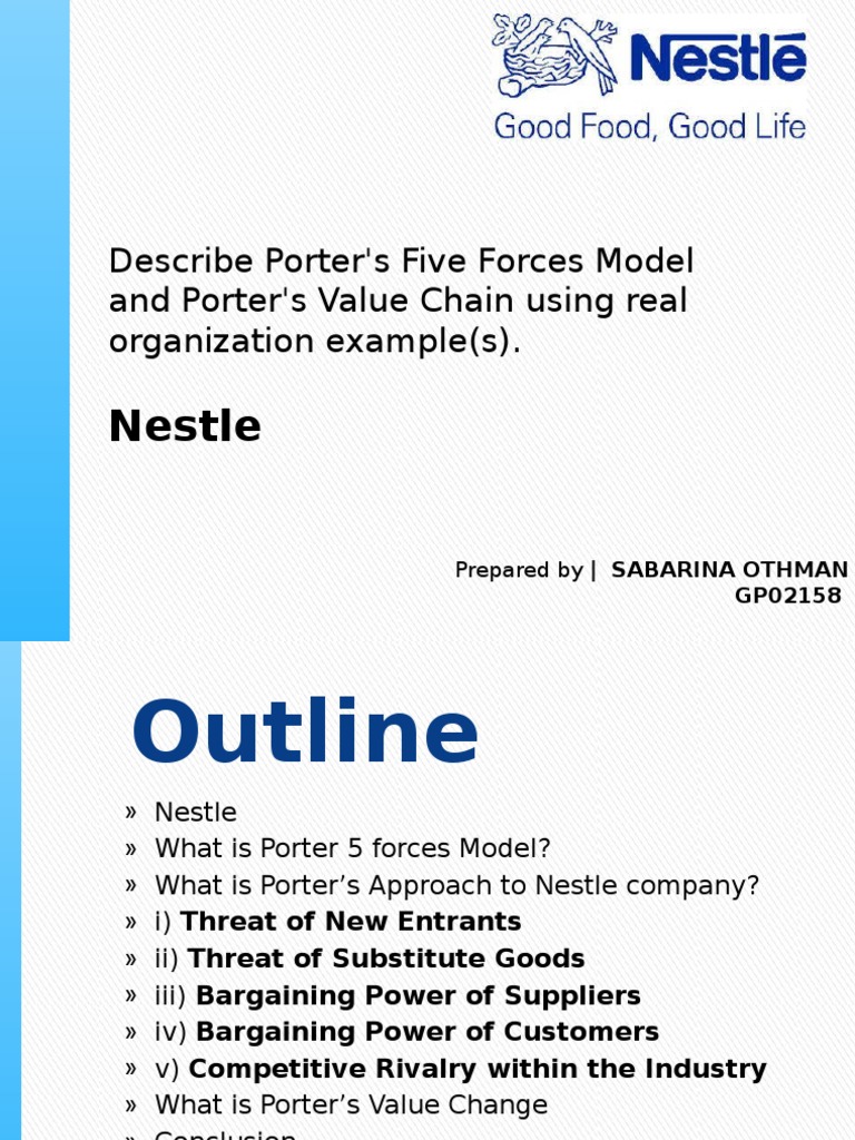 Nestlé's Porter's Five Forces Analysis | PDF | Nestlé | Value Chain