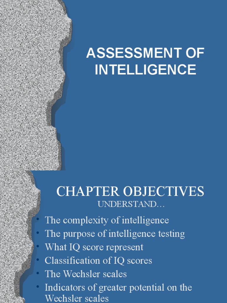Assessment of Intelligence | PDF | Intelligence Quotient | Wechsler ...
