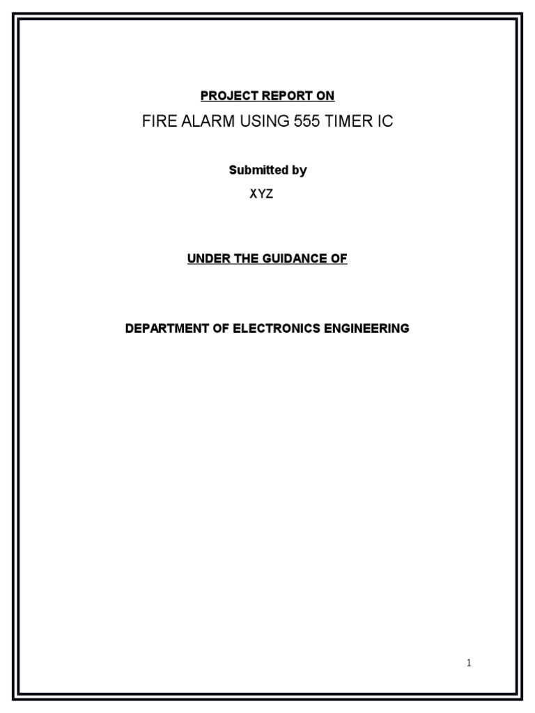 Fire Alarm Project Using 555 Timer IC | PDF | Electromagnetism ...