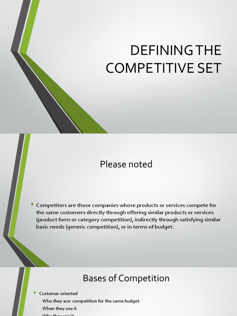 Defining The Competitive Set | PDF