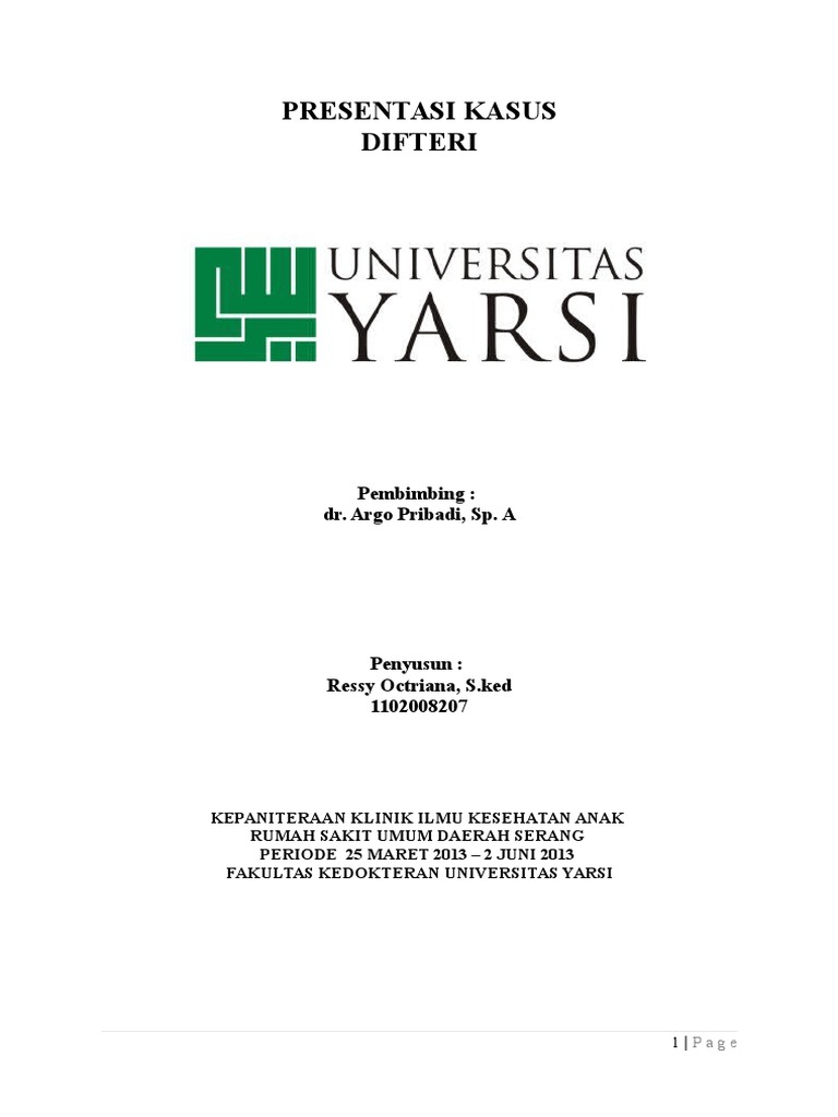 Case Anak Difteri | PDF