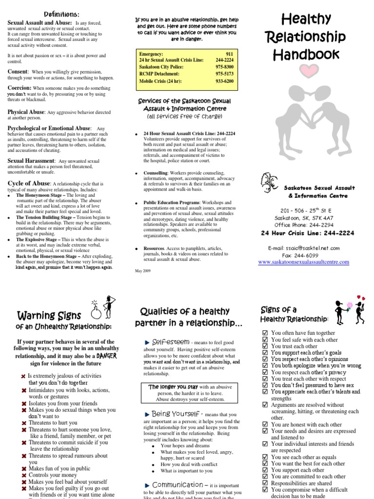 9 Pamphlet-Healthy-Relationship | PDF | Domestic Violence | Human ...