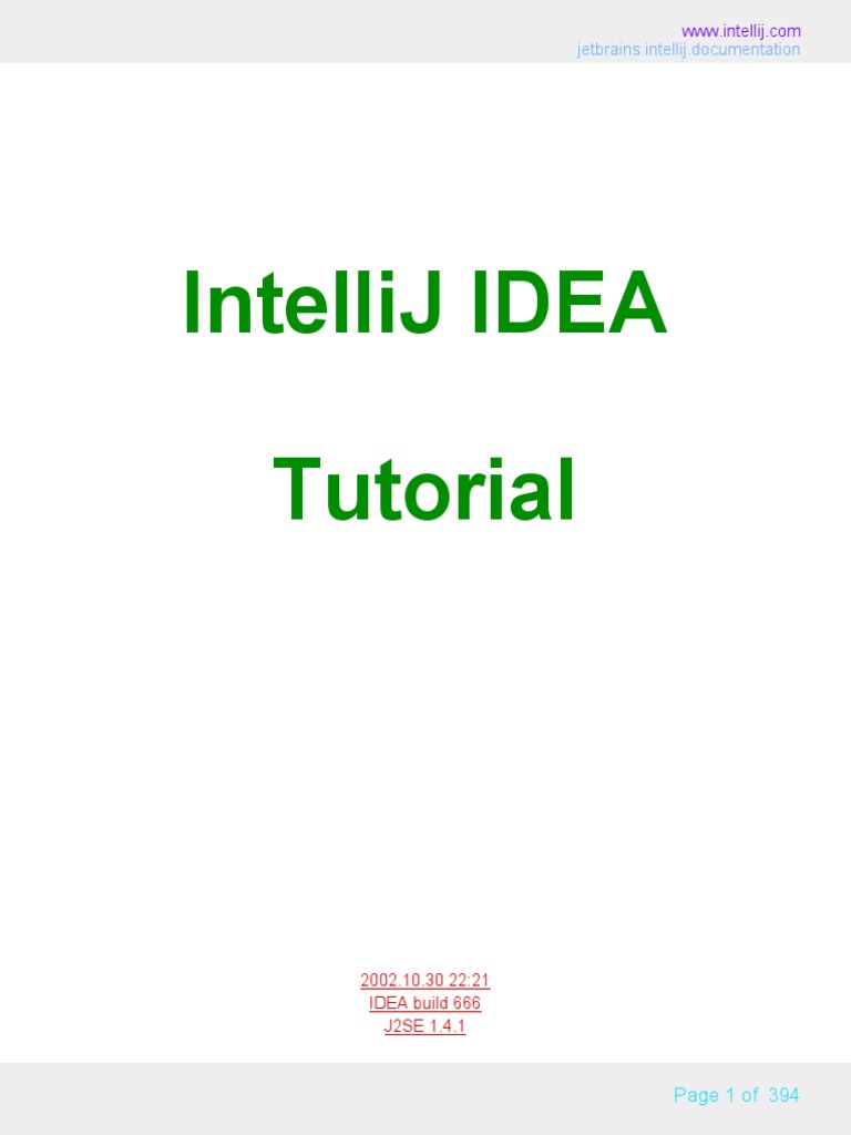 04 Intellij Idea Tutorial Internal | Download Free PDF | Java ...