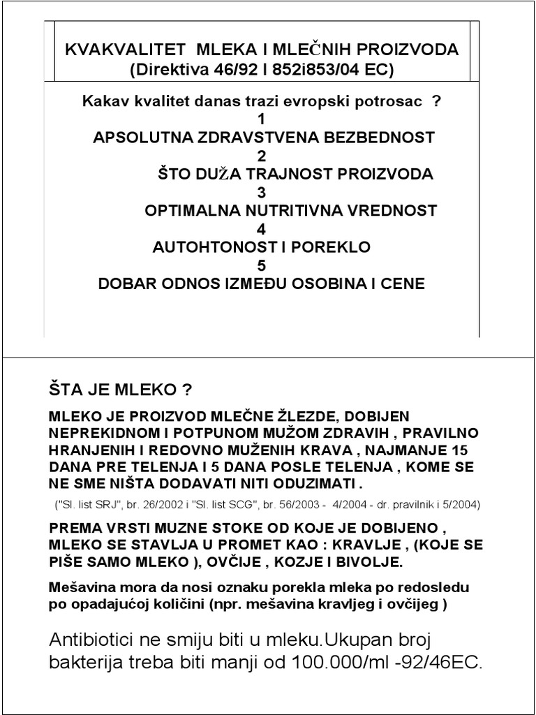 10-Mleko I Mlecni Proizvodi PDF | PDF