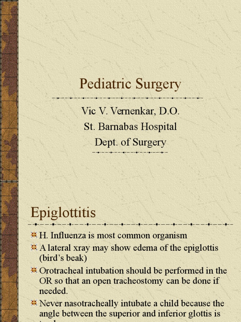 Pediatric Surgery | PDF