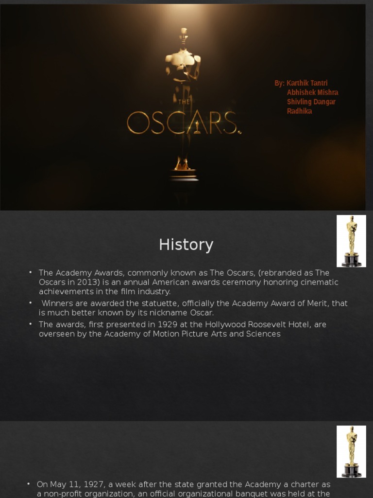 Oscar | PDF | Academy Of Motion Picture Arts And Sciences | Academy Awards