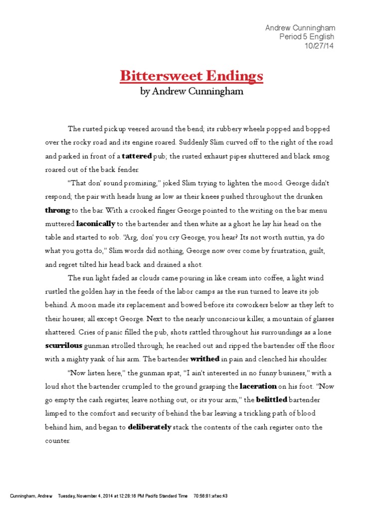 Bittersweet Endings: by Andrew Cunningham! | PDF | Nature