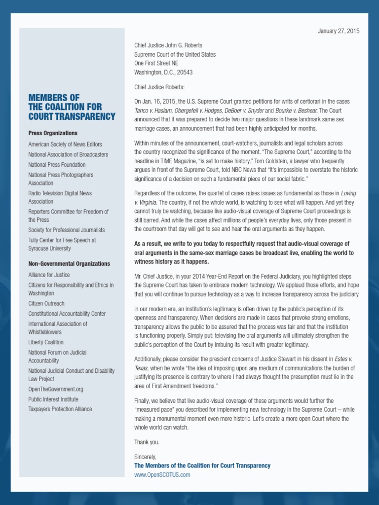 CCT Letter | PDF | Procedures Of The Supreme Court Of The United States ...