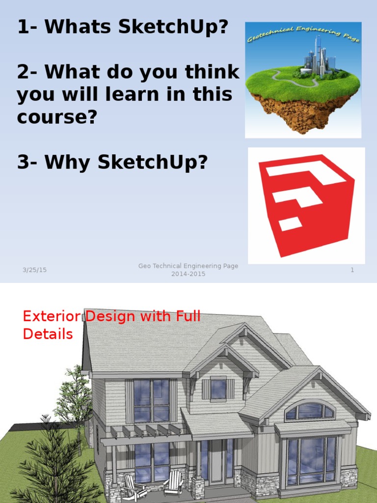 1-Whats Sketchup? 2 - What Do You Think You Will Learn in This Course ...