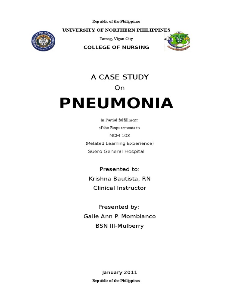 Case Study - Pneumonia | PDF | Lung | Pneumonia