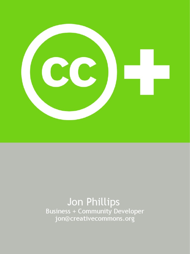 Creative Commons. | PDF | Creative Commons | Advertising