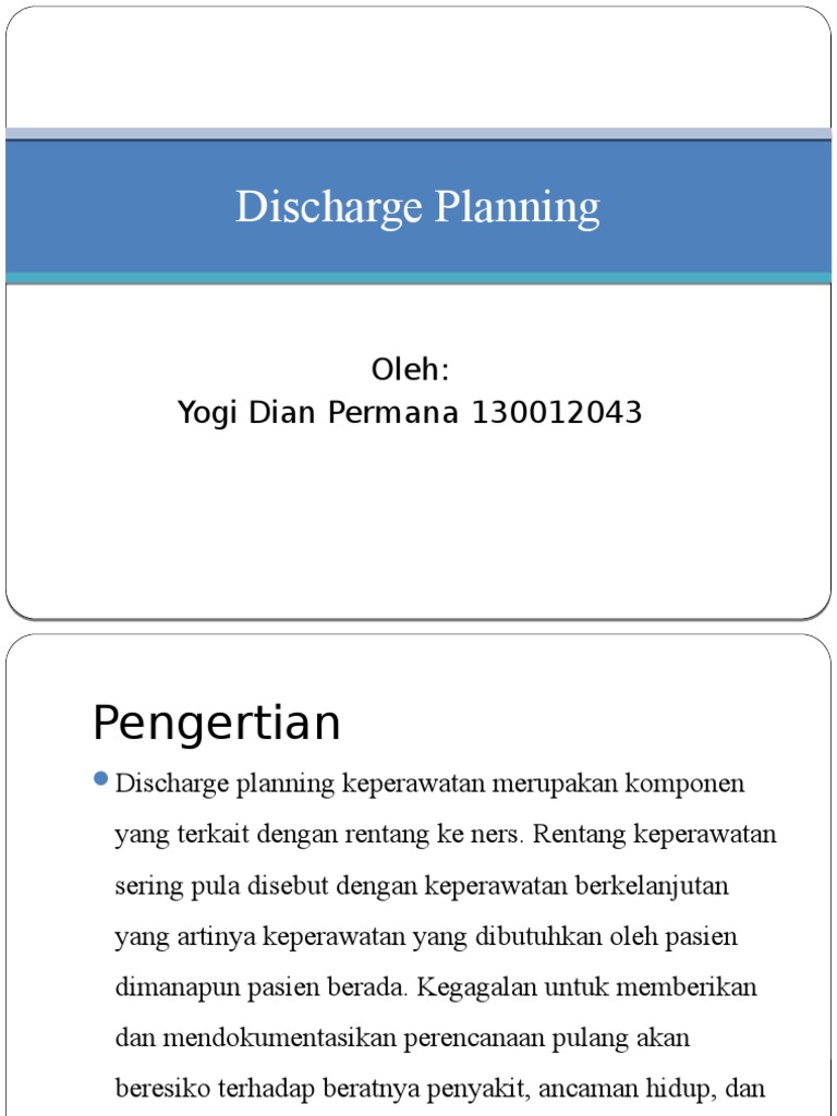 Discharge Planning | PDF