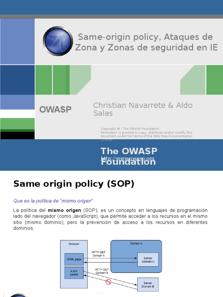 Same-Origin Policy y Ataques de Zona | PDF | explorador de Internet ...