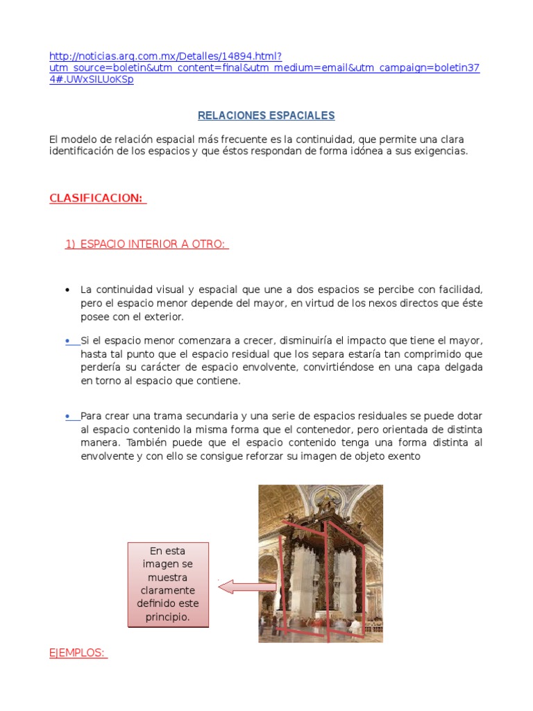 Relaciones Espaciales en Arquitectura | PDF | Dimensión | Espacio