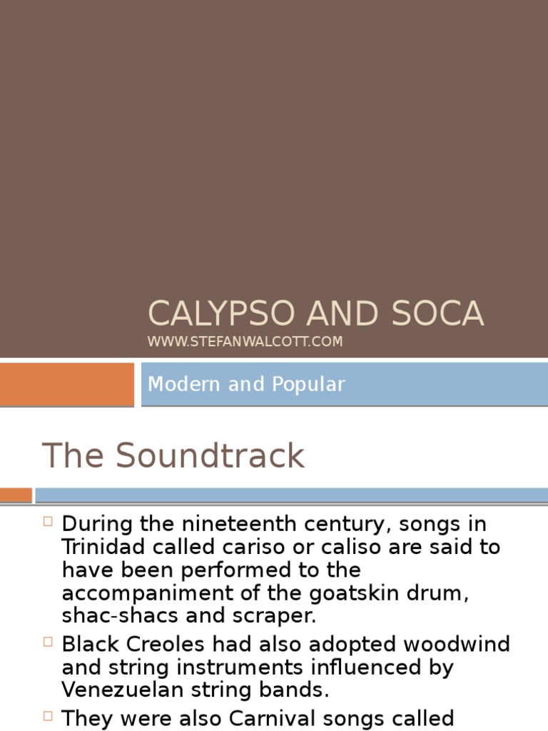 Calypso and Soca | PDF | Performing Arts | Popular Music