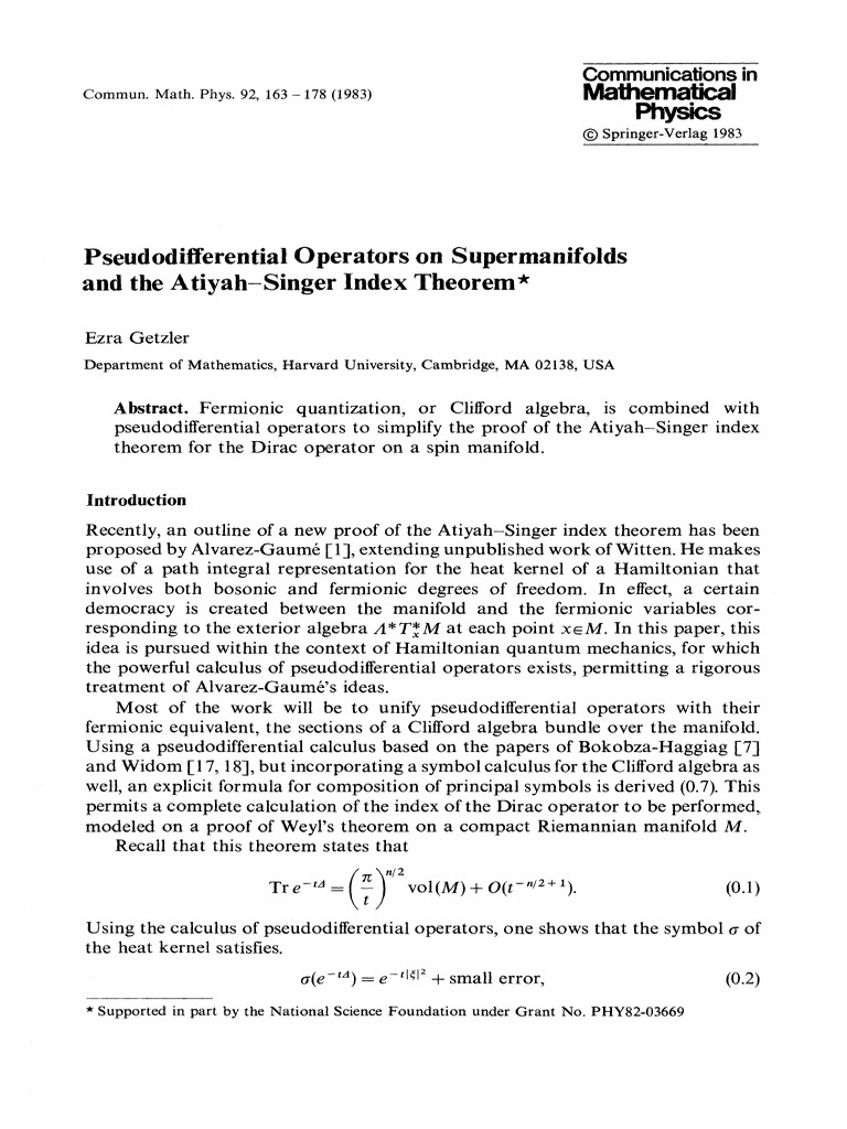 Communications In: Physics | PDF | Differential Geometry | Manifold