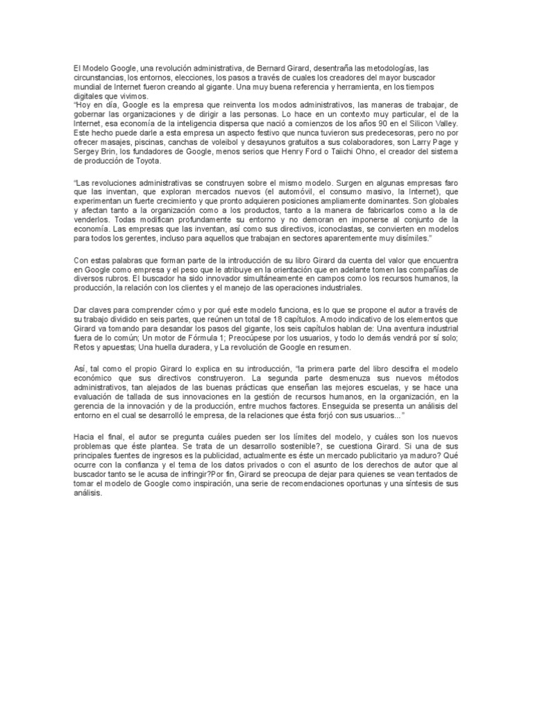 El Modelo Google | PDF | Google | Internet