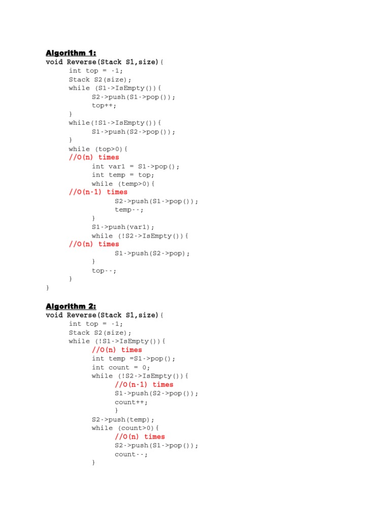 Reverse Stack Analysis | PDF | Algorithms And Data Structures | Applied ...