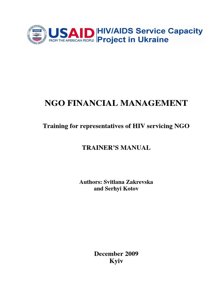 Ngo Financial Management | PDF | License | Nonprofit Organization