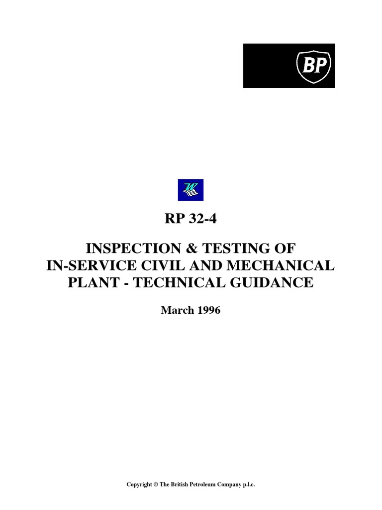 RP32 4InServiceInspection Tech | PDF | Bp | Pipeline Transport