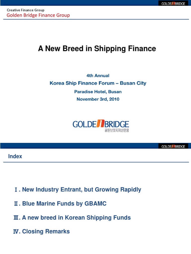 A New Bridge in Shipping Finance | PDF | Investor | Investing